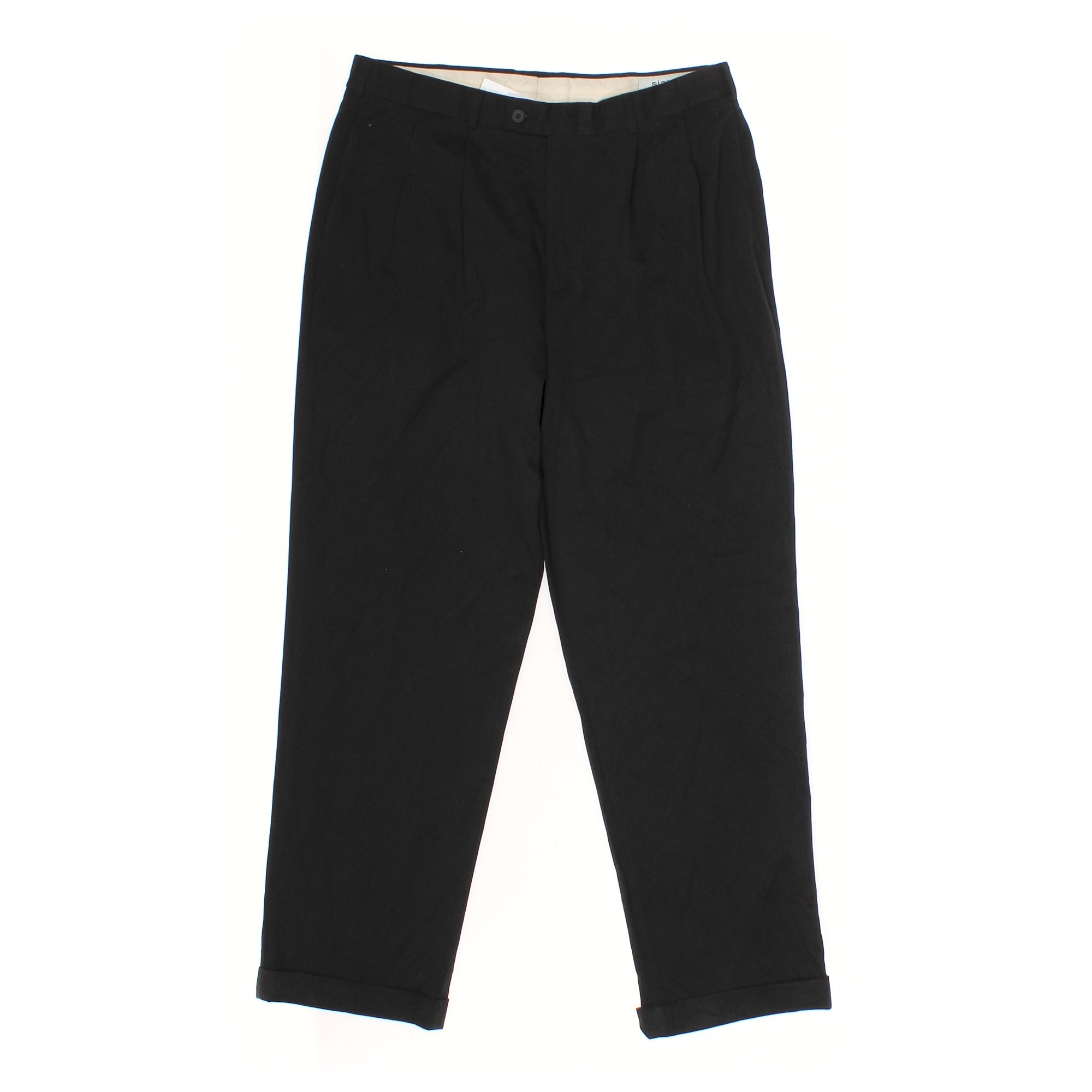 Slates BASICS Men s Dress Pants Size 34 Waist Black EBay